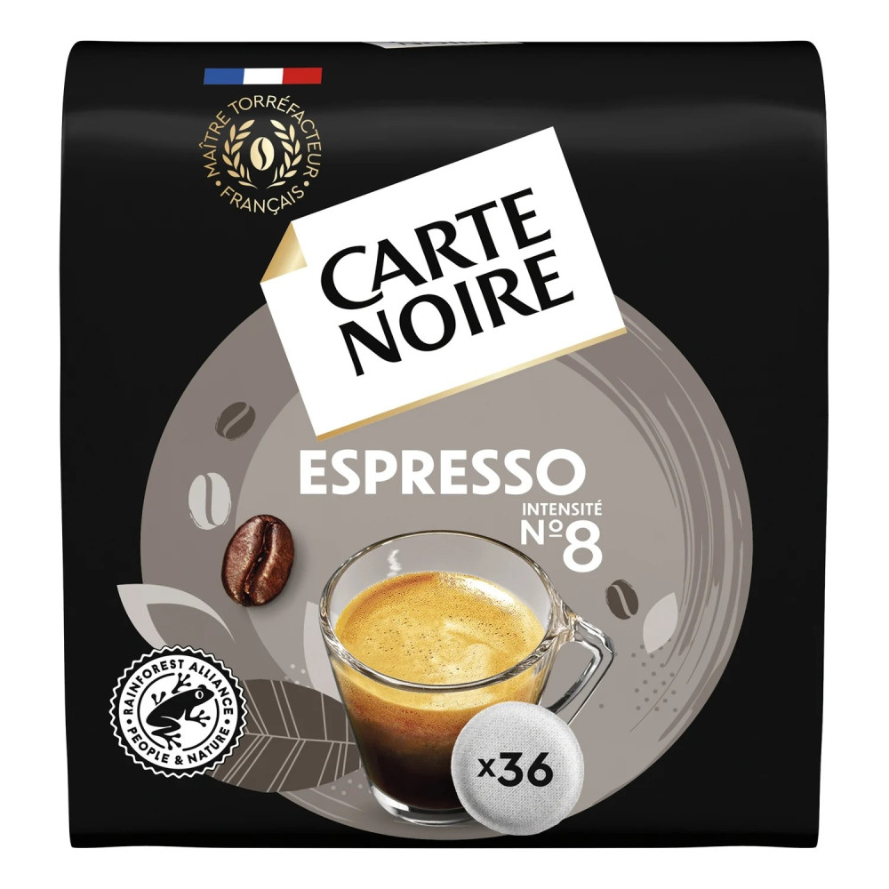 Dosettes Espresso Carte Noire N°8 x36 – Café riche et aromatique